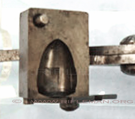 .725 calibre 4-groove conoidal lugged bullet probably for percussion ...