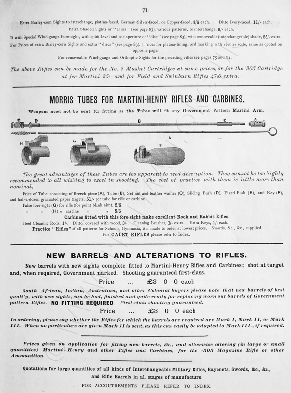 The Morris Aiming Tube - History, usages, designs and patents