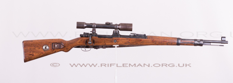 Mauser Kar98 Sniping Rifle With Low Turret Telescopic Sight