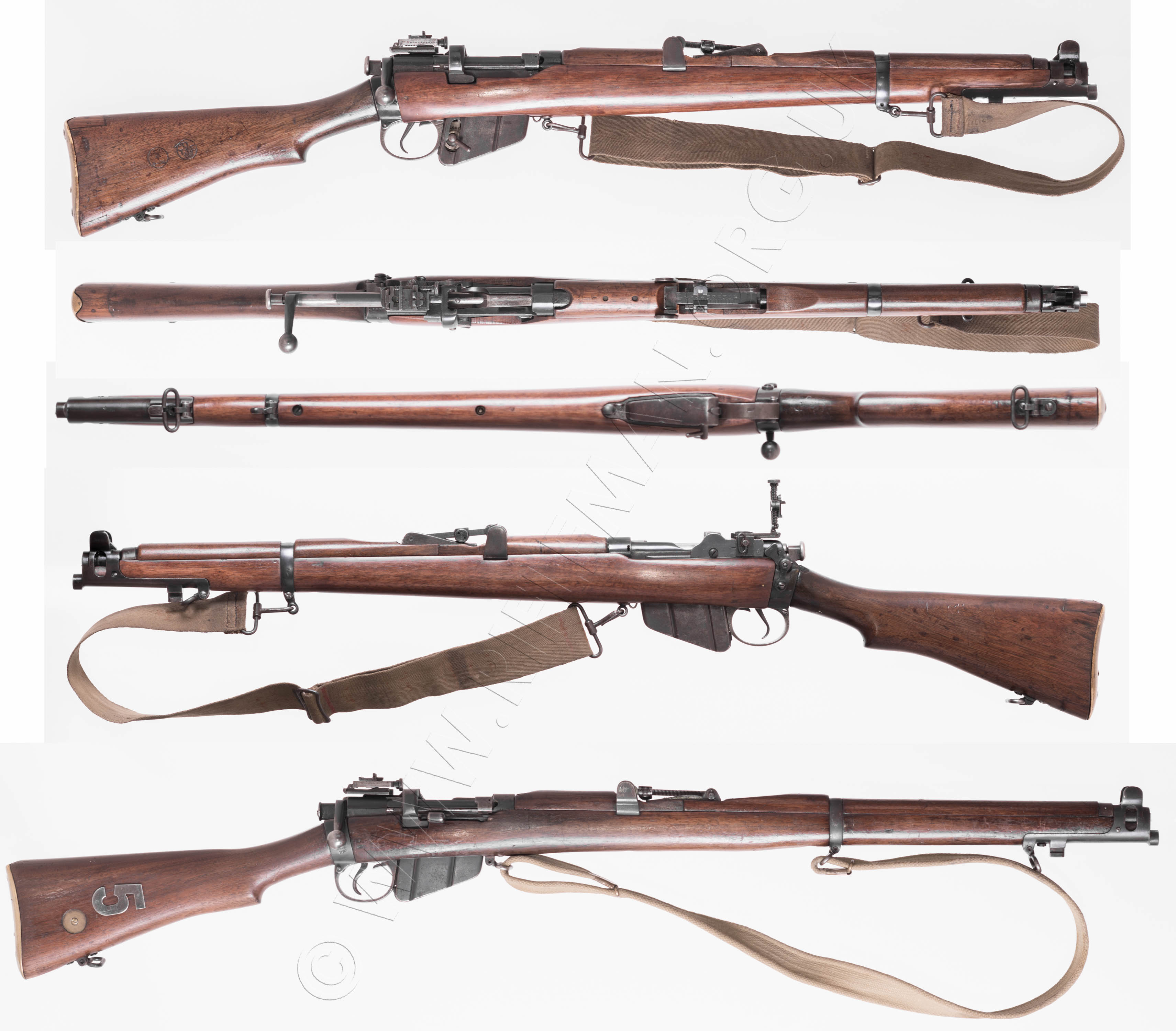 Shortened 1916 SMLE No.1 Mk.III* Lee-Enfield rifle in .22 calibre with ...