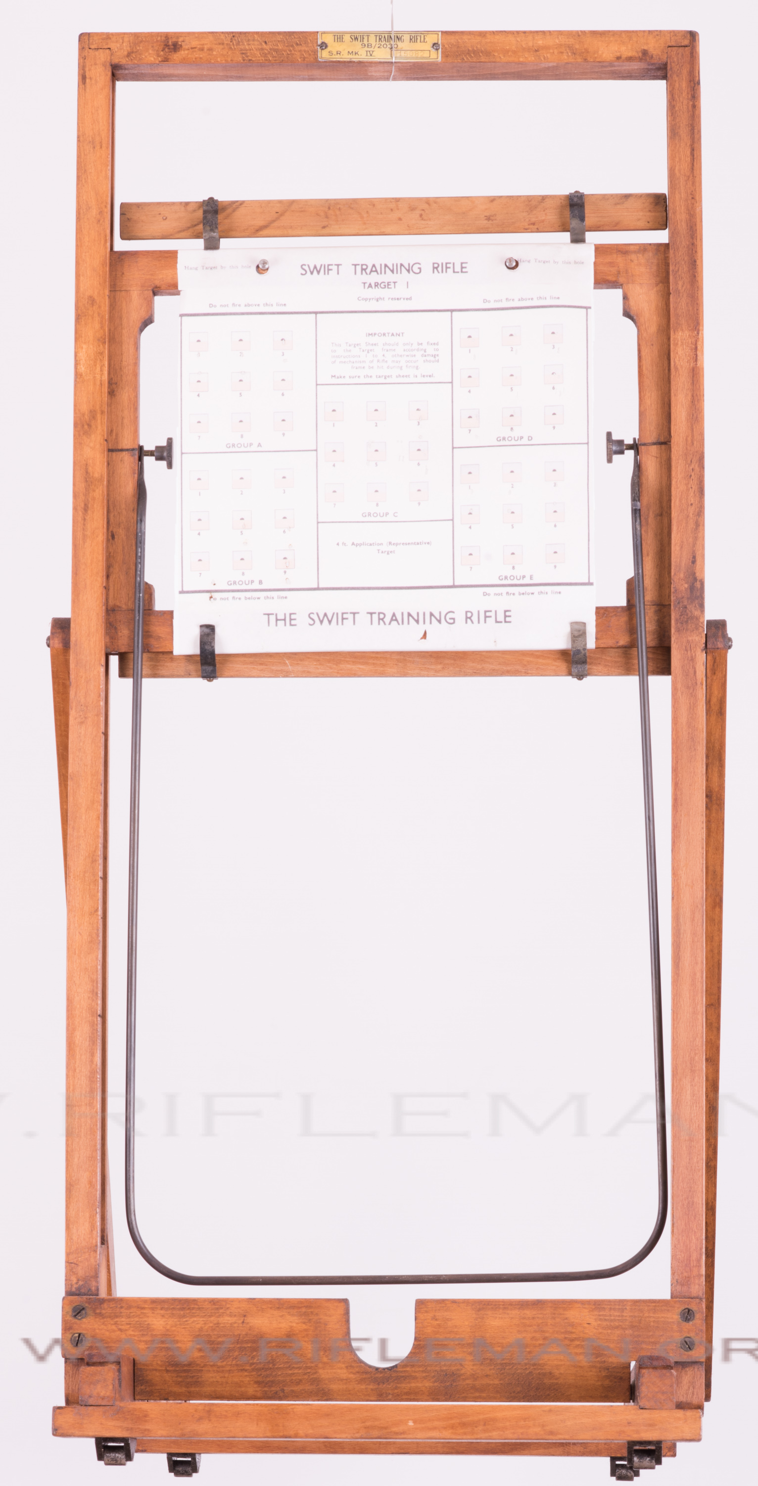 The Swift training rifle late model of target frame